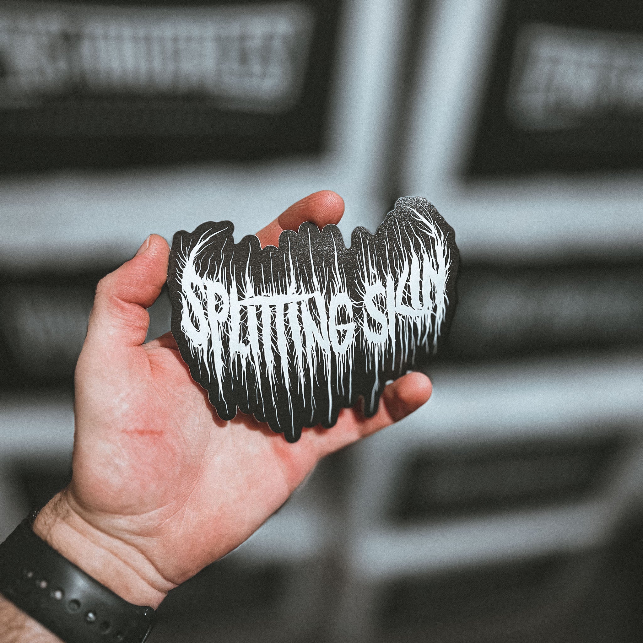 Script Vinyl Sticker – Splitting Skin